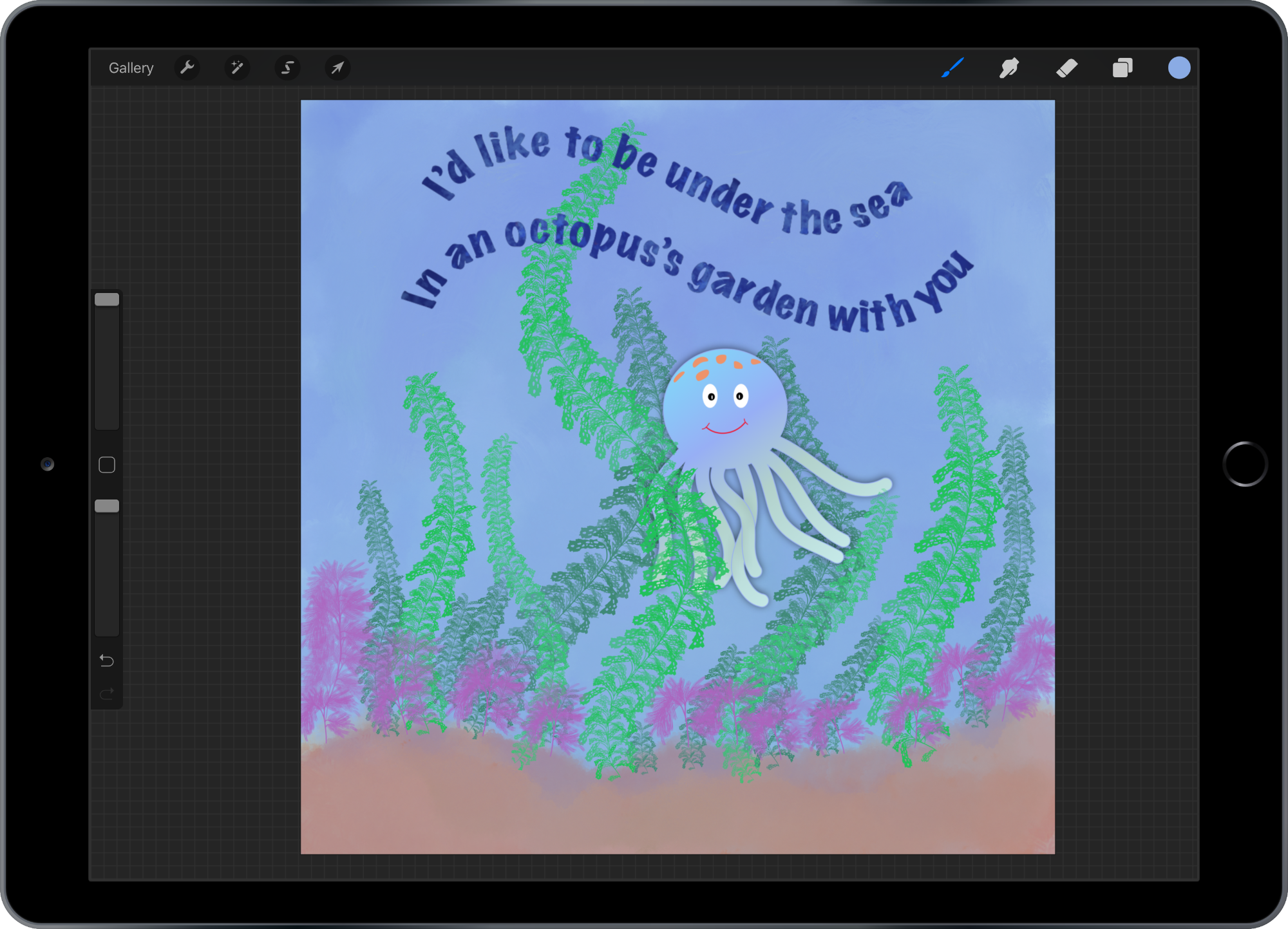 LINK How to make curved text in procreate 